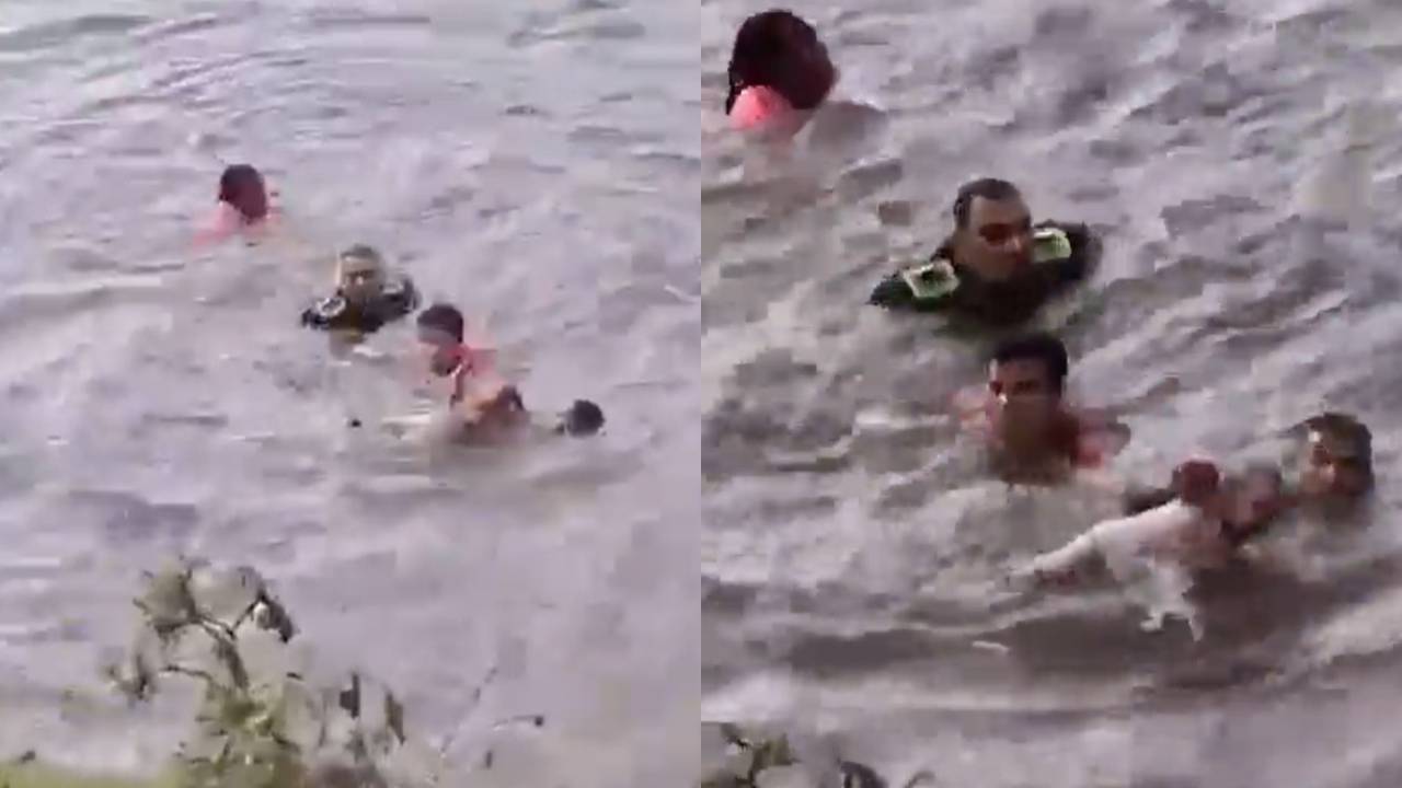 Así fue el rescate de una madre y su bebé en un río de Bogotá: policías ...